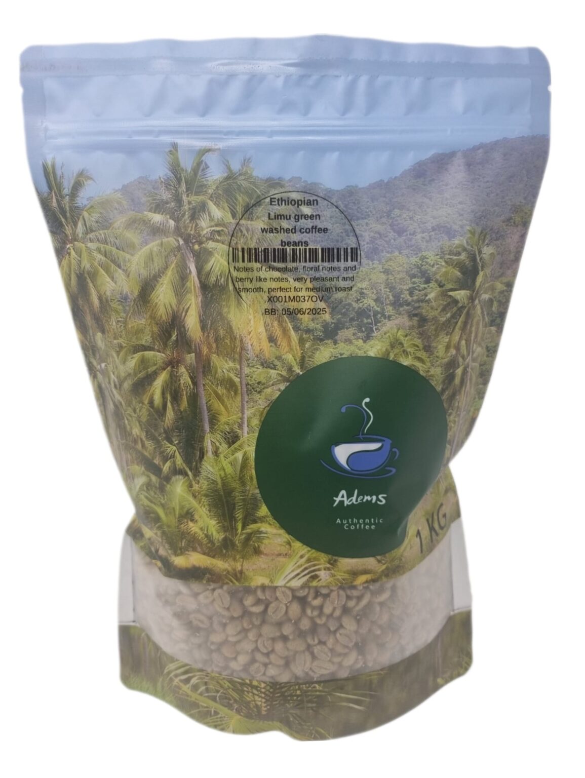 Adems Ethiopian Limu Premium Green coffee beans unroasted for home ...