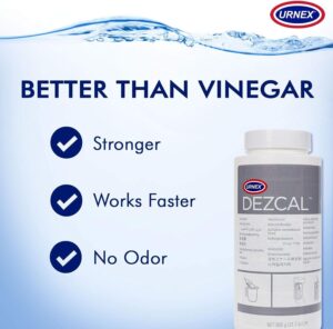 Urnex Dezcal Activated Scale Remover Powder Tub, 900g, White – Adems ...